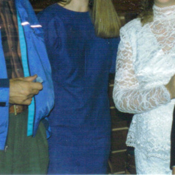 Ambria | Dresses | Vintage Ambria Blue Suede Leather Dress | Poshmark